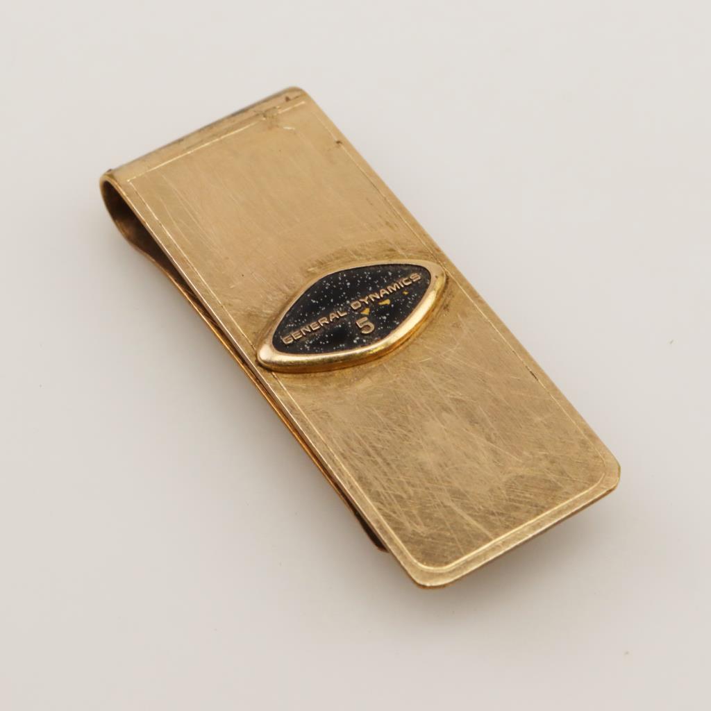 12kt GF General Dynamics Money Clip | Property Room