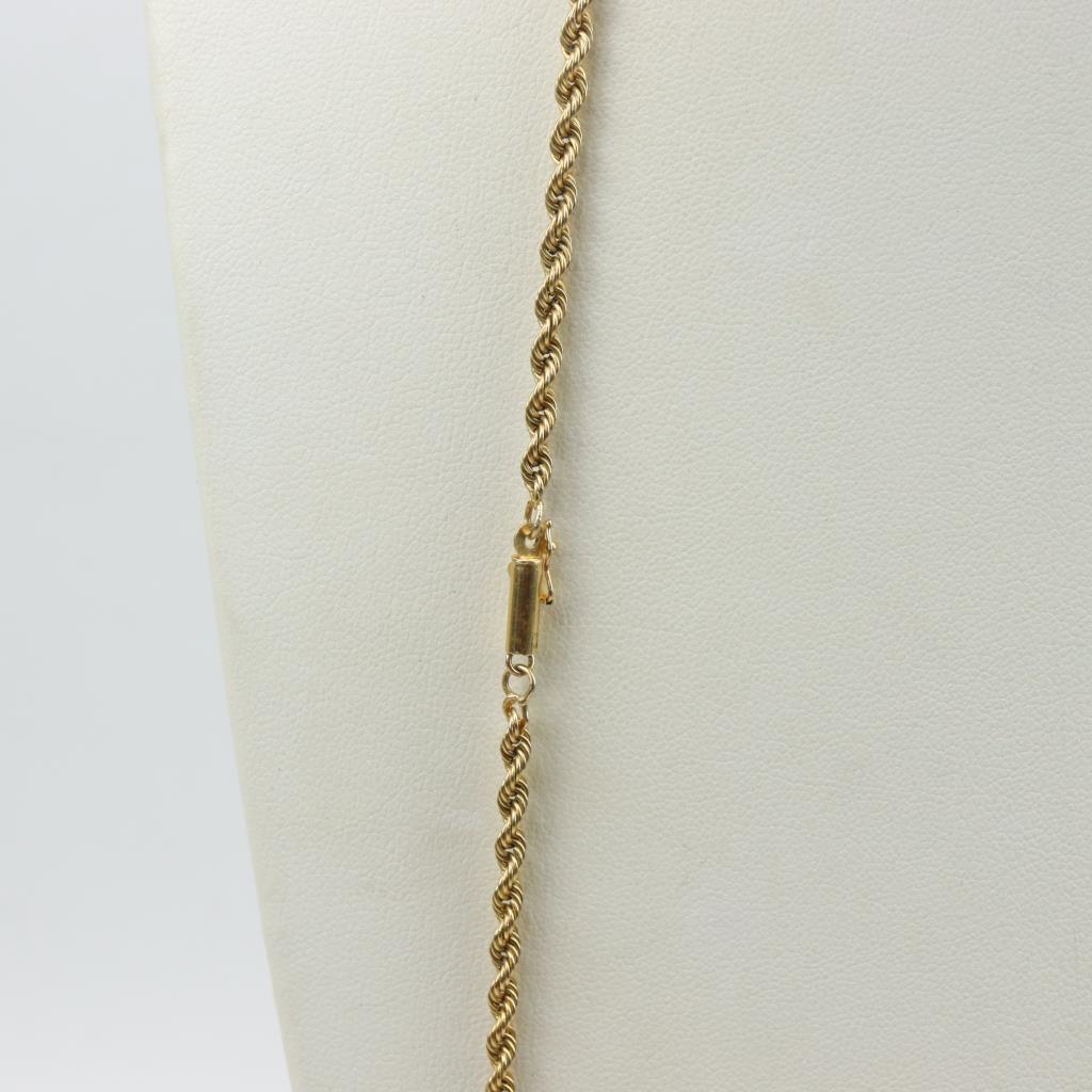 12kt Gold Rope Chain Necklace | Property Room