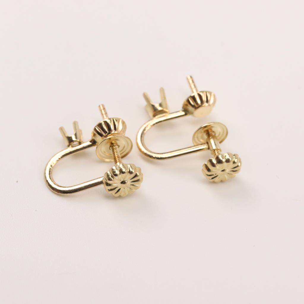 12kt Gold Screw Back Clip-On Earring Findings | Property Room