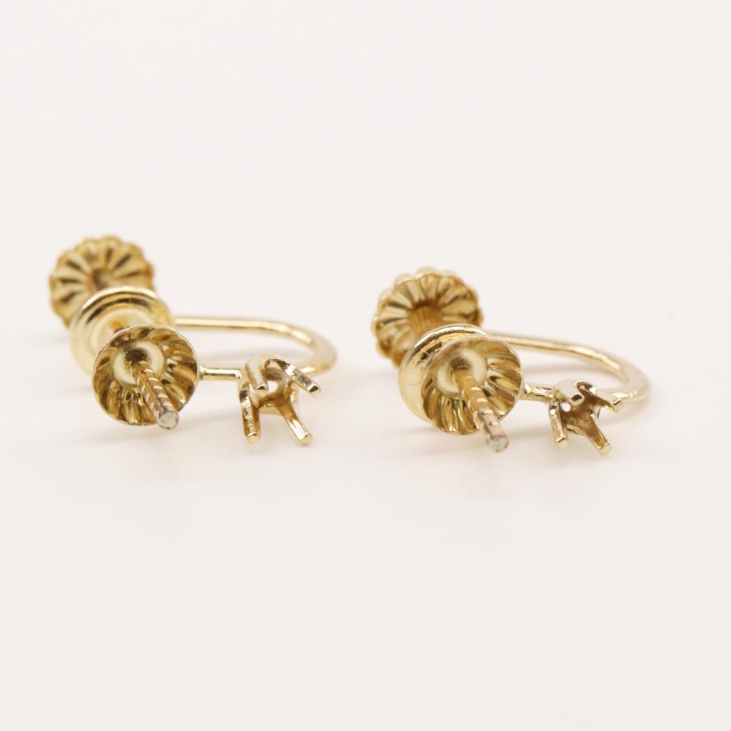 12kt Gold Screw Back Clip-On Earring Findings | Property Room