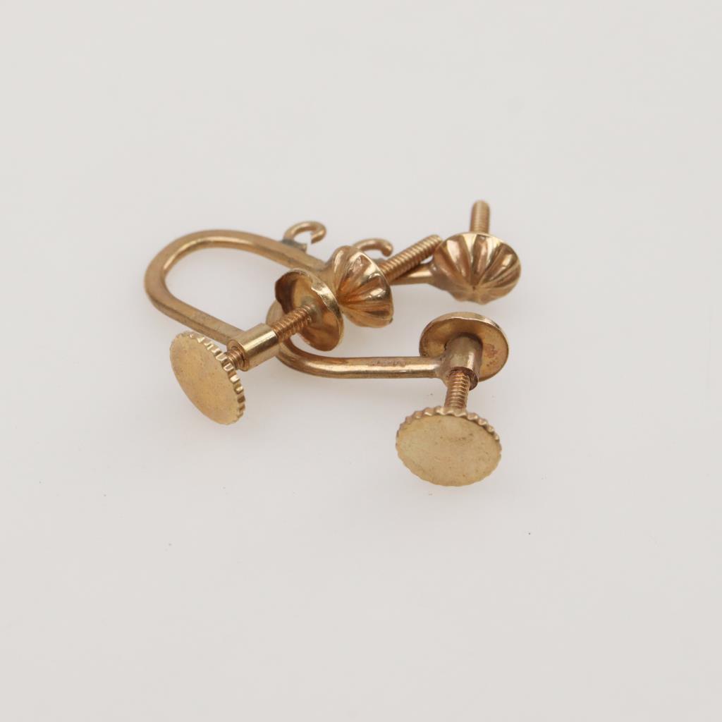 12kt Gold Screw Back Clip-On Earring Findings | Property Room