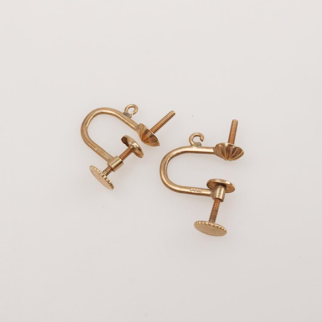12kt Gold Screw Back Clip-On Earring Findings | Property Room
