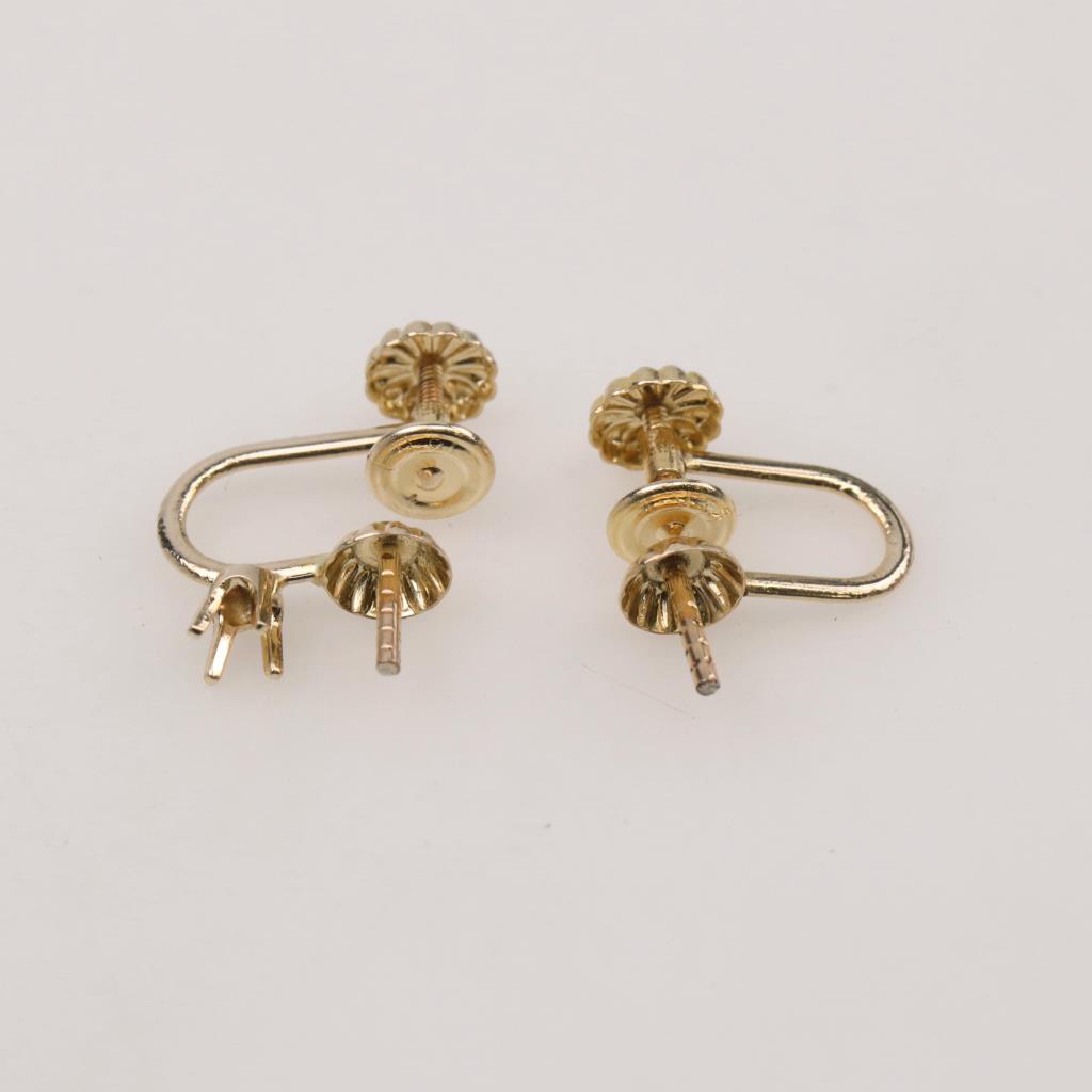 12kt Gold Screw Back Clip-On Earring Findings | Property Room