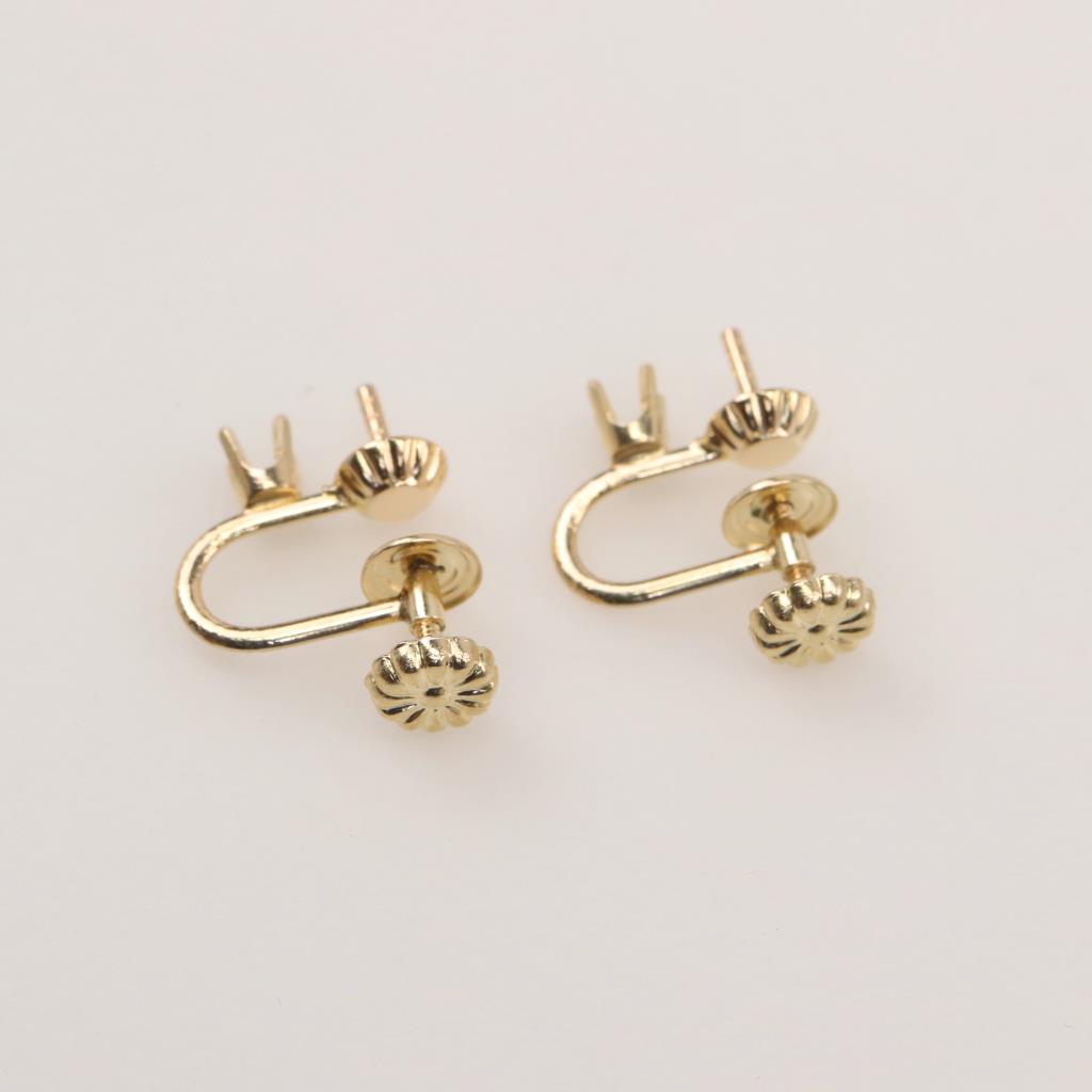 12kt Gold Screw Back Clip-On Earring Findings | Property Room