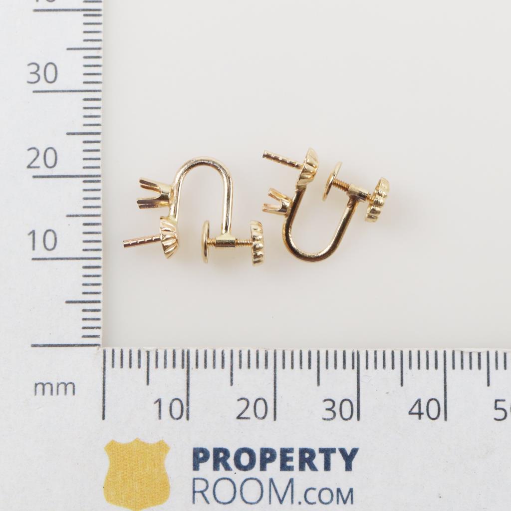 12kt Gold Screw Back Clip-On Earring Findings | Property Room