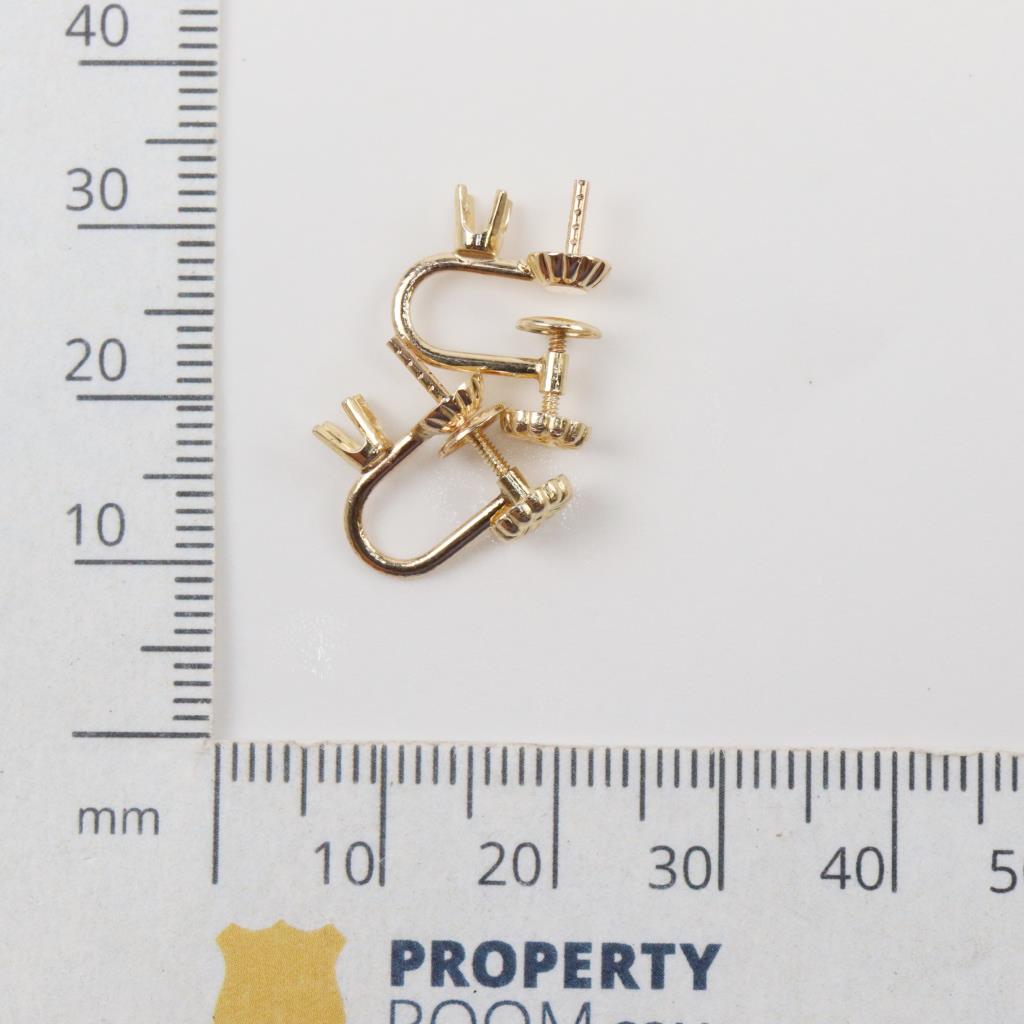 12kt Gold Screw Back Clip-On Earring Findings | Property Room