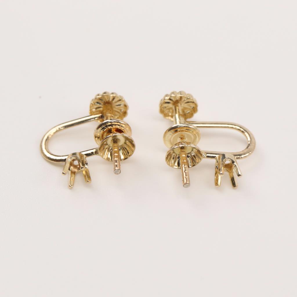 12kt Gold Screw Back Clip-On Earring Findings | Property Room