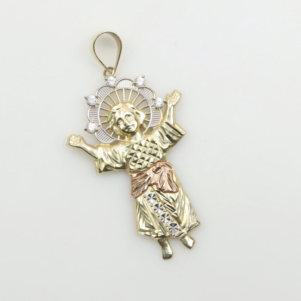 12kt Gold Tri-color Religious Pendant | Property Room