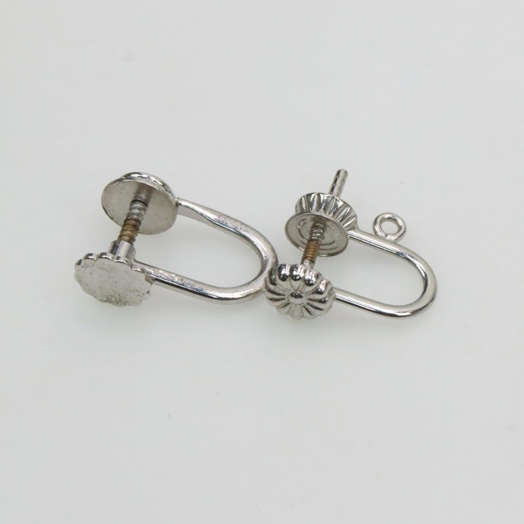 12kt White Gold Screw Back Clip-On Earring Findings | Property Room