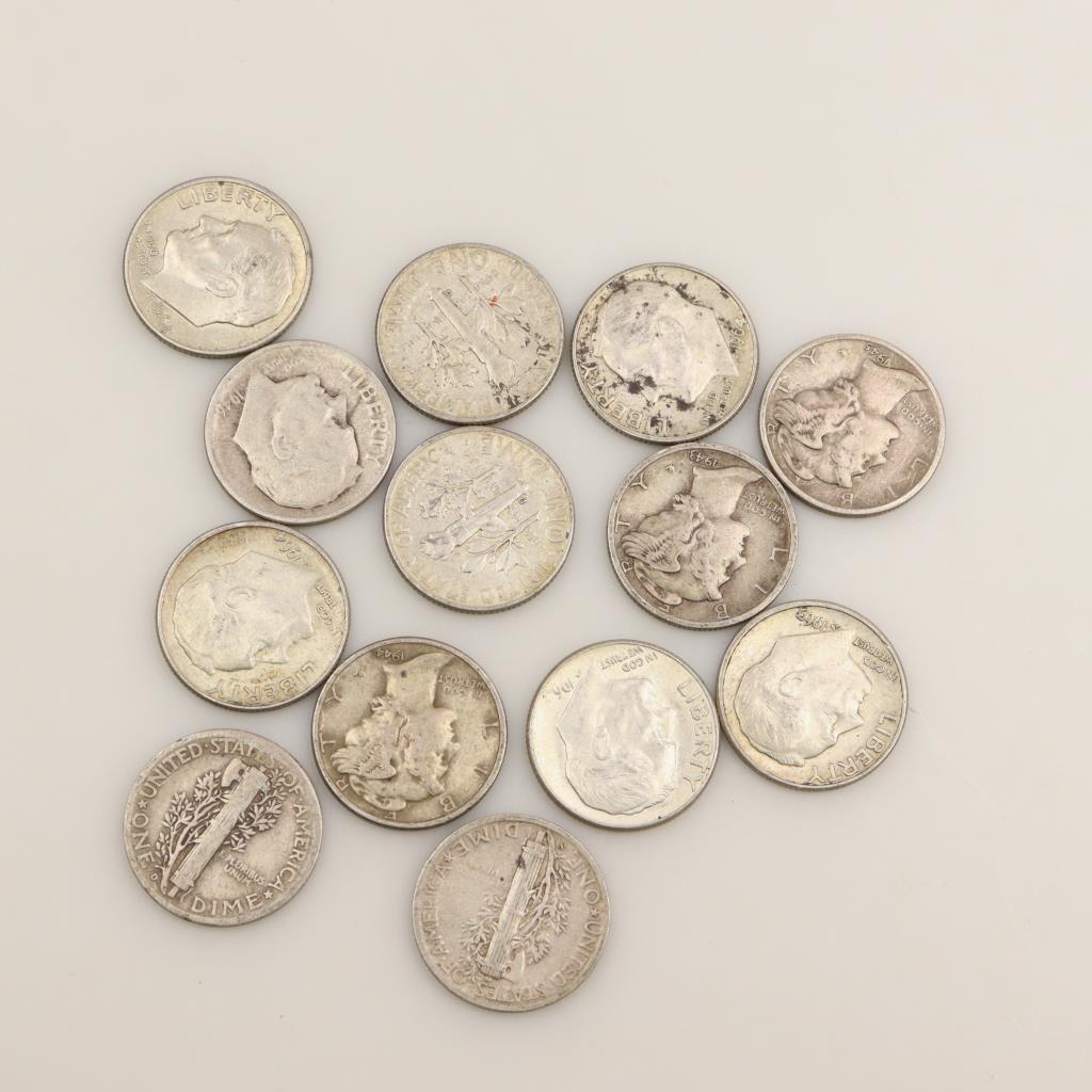 13 US Silver Dimes | Property Room