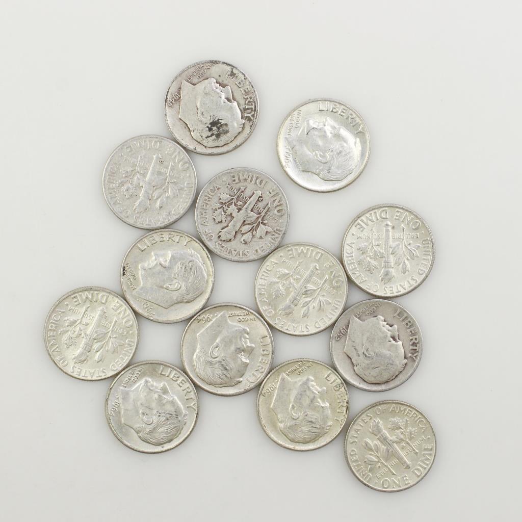 13 US Silver Dimes | Property Room