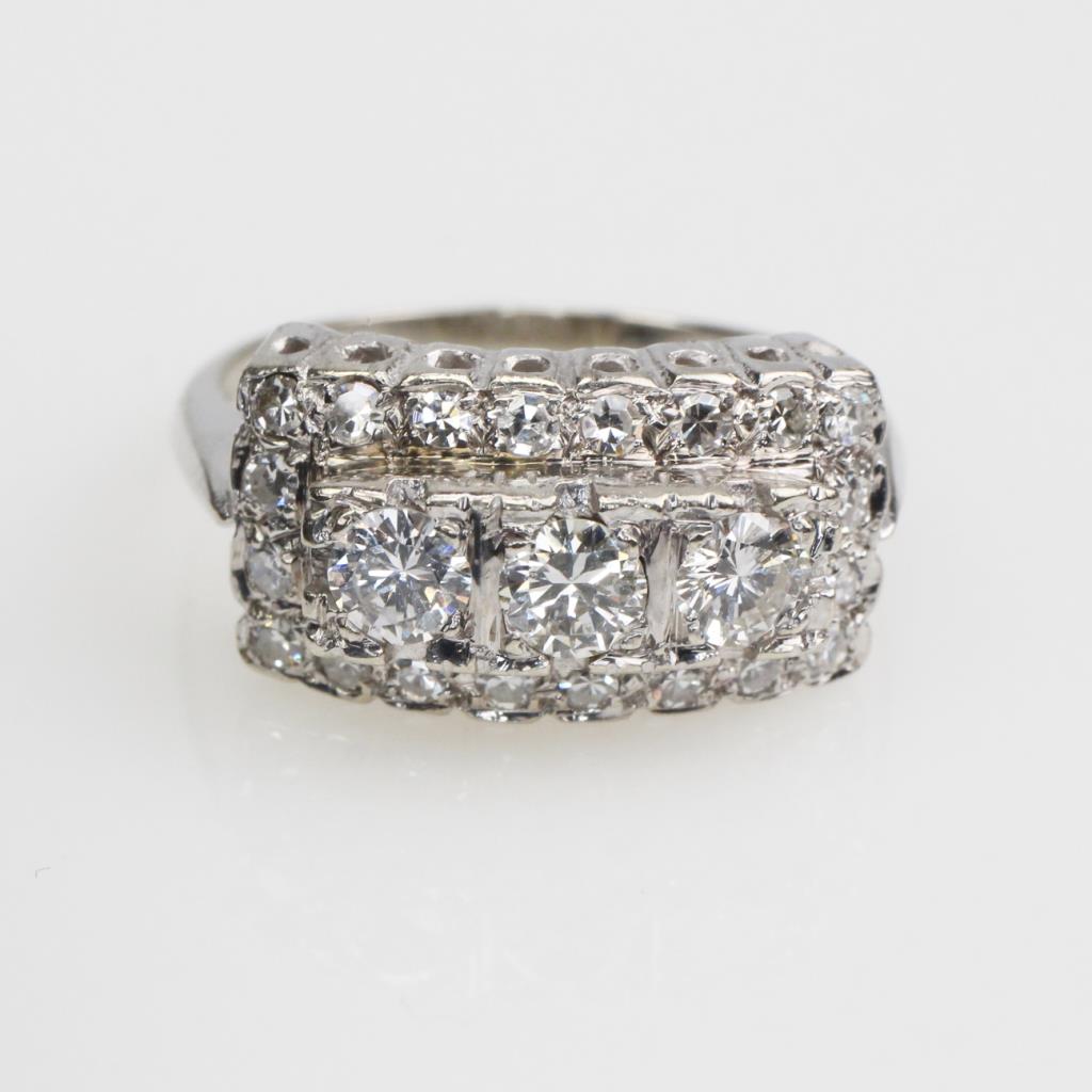 1.35ct TW Diamond 14kt White Gold Ring - Evaluated By Our Certified ...