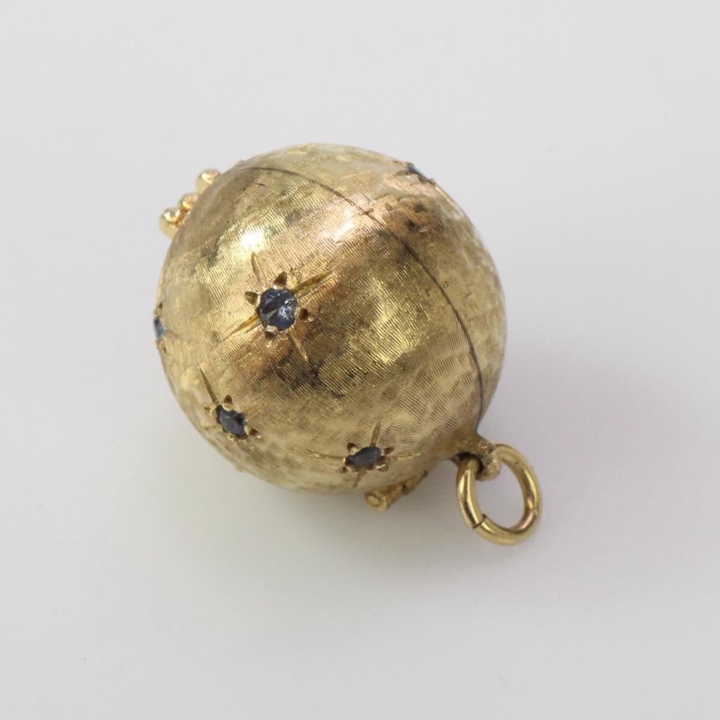 13k Gold 15.67g Photo Sphere Charm with Diamonds | Property Room