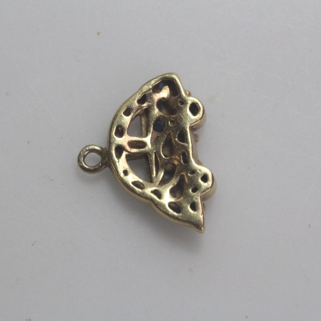 13k Gold 2.05 Car Charm With Diamonds And Blue Stones | Property Room