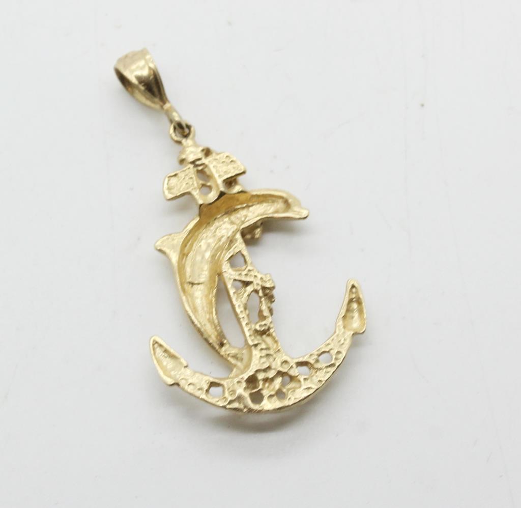 13kt Gold 3.7g Anchor Shaped Pendant | Property Room