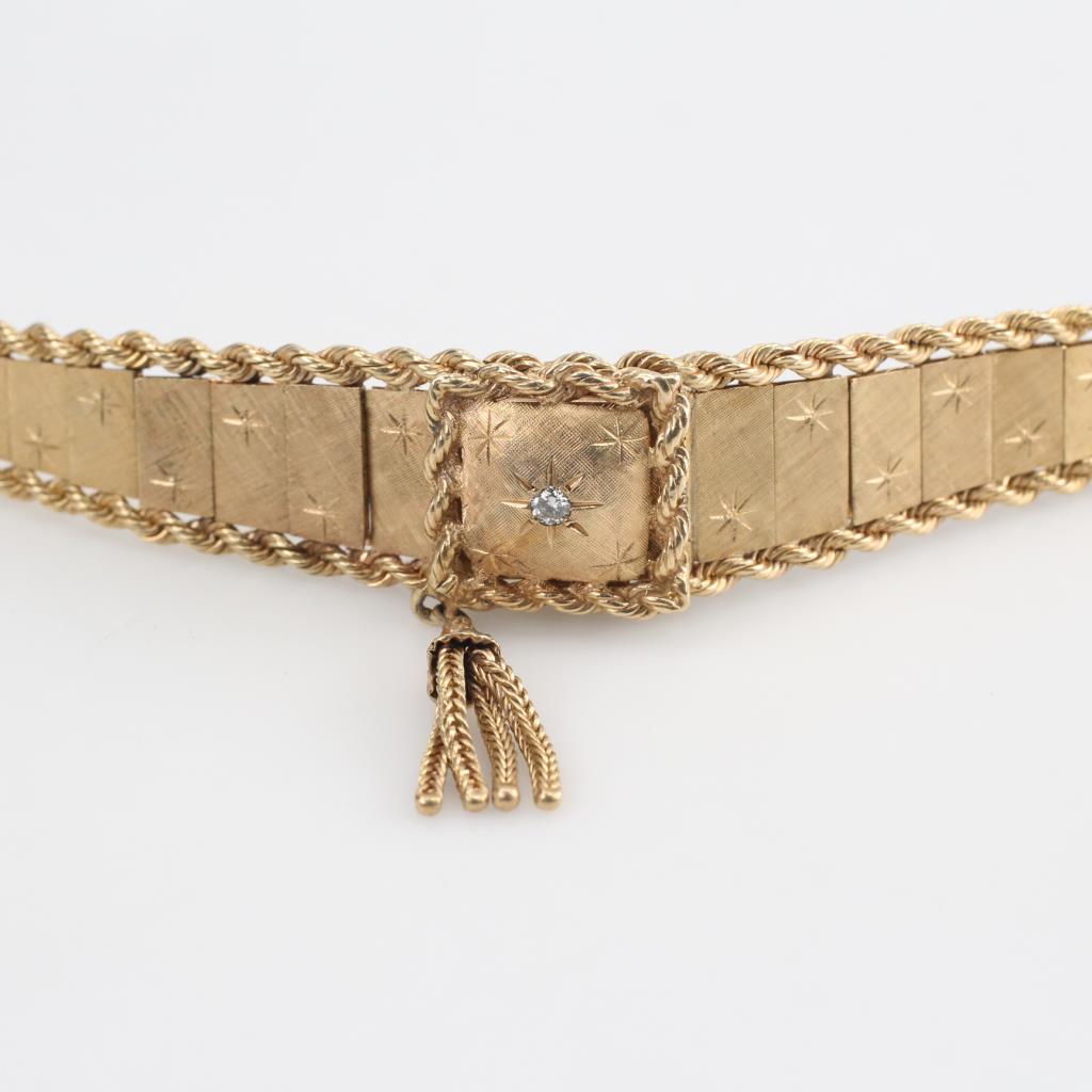 14 Gold Diamond Vintage Berlis Watch | Property Room