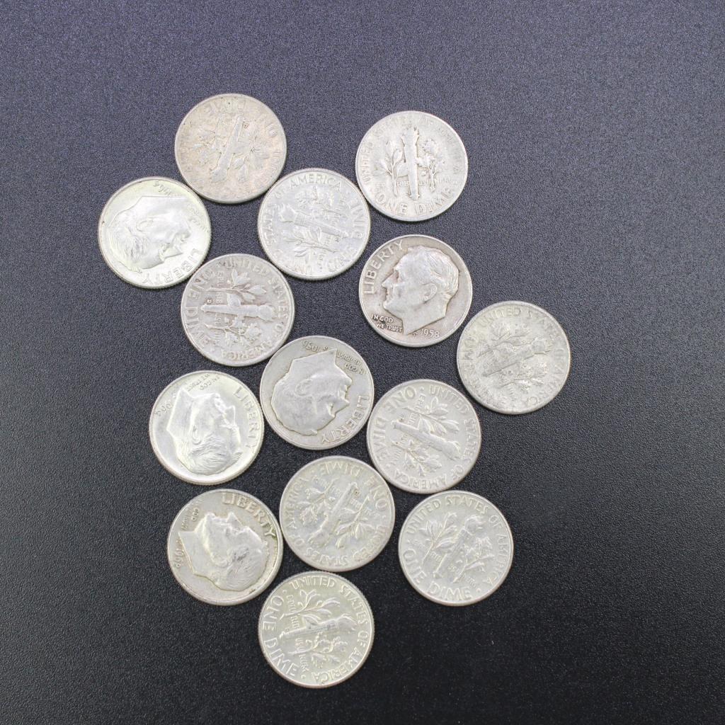 14 U.S. Silver Dimes | Property Room