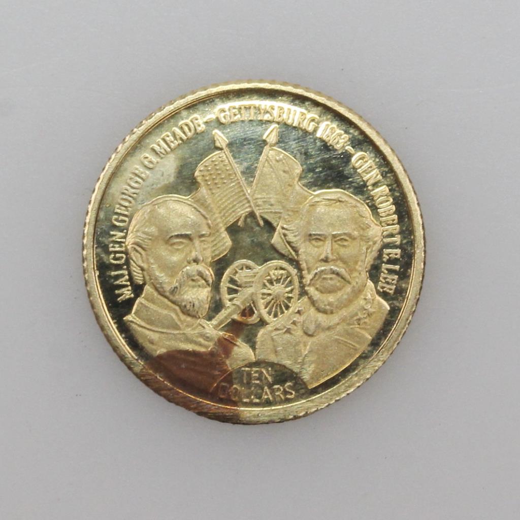 14k Gold 2001 Battle Of Gettysburg Commemorative Coin | Property Room