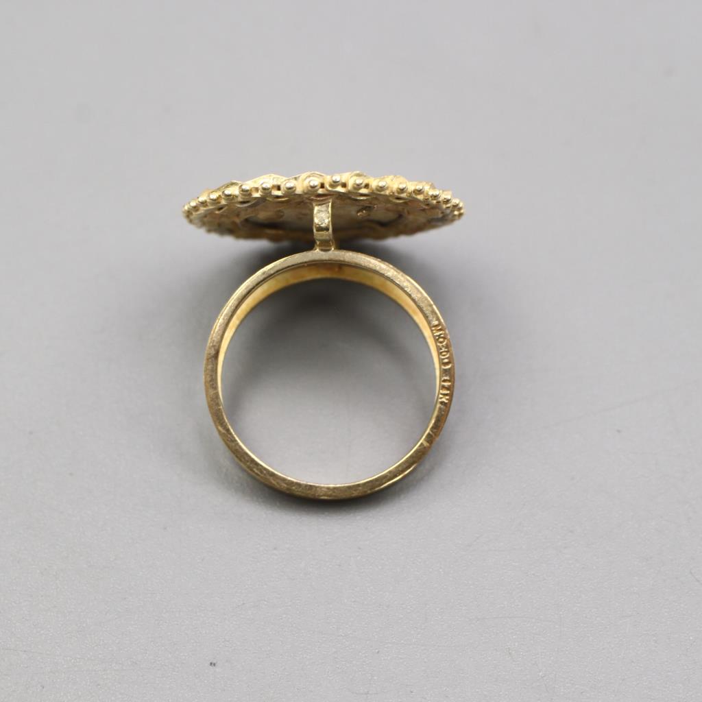 14k Gold Mini Mexican Peso Ring | Property Room
