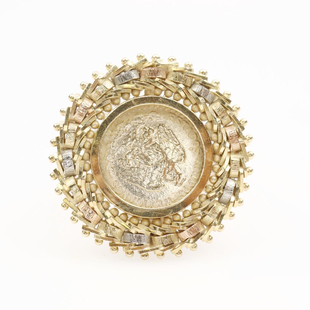 14k Gold Mini Mexican Peso Ring | Property Room