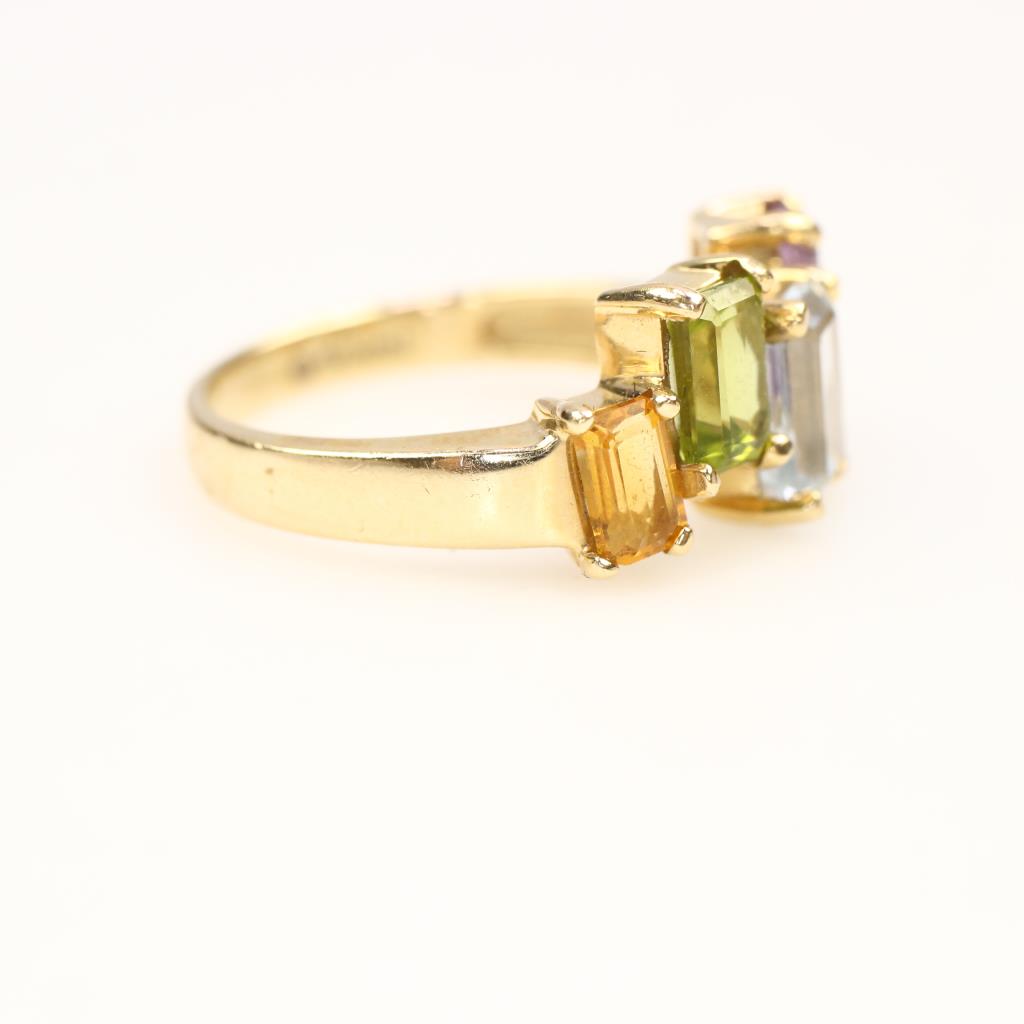 14k Gold Multi-colored Stones Ring | Property Room