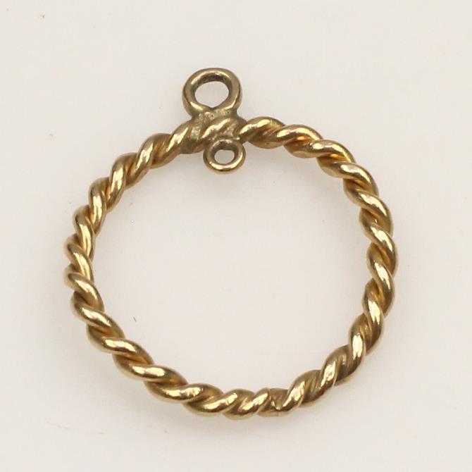 14k Gold Round Pendant | Property Room