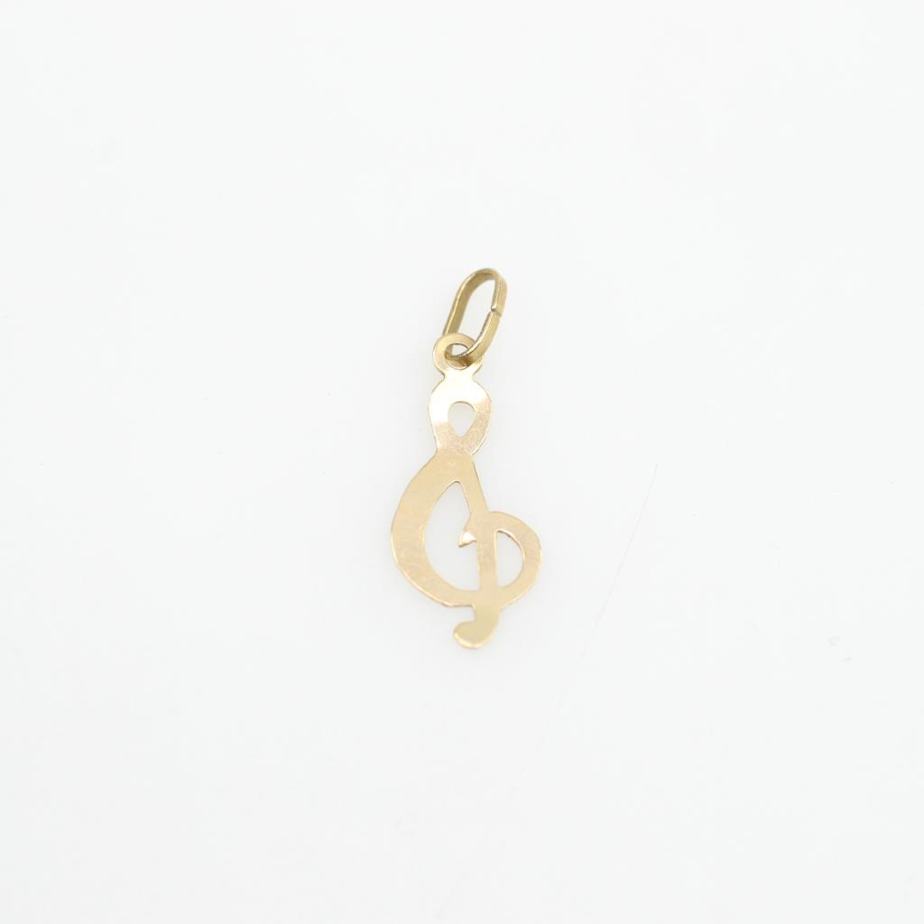 14k Gold Treble Clef Pendant | Property Room