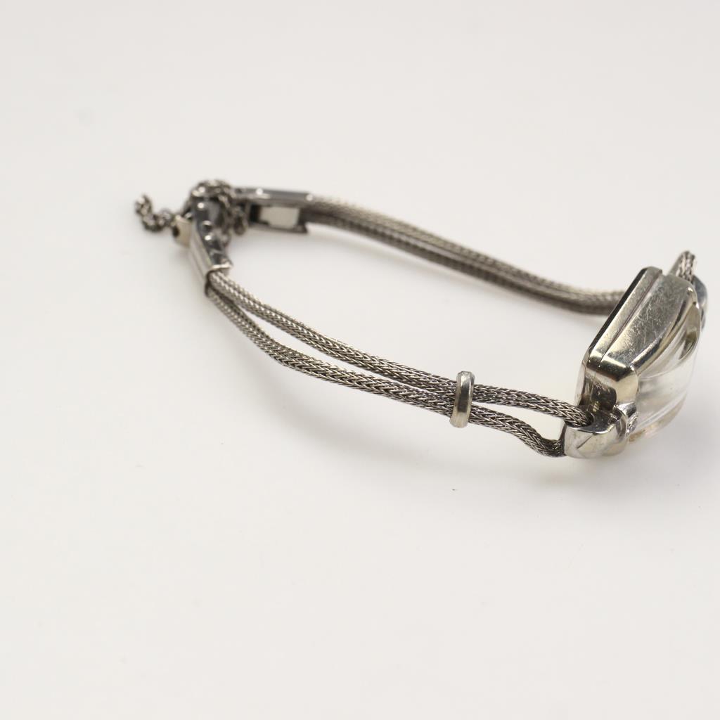 14k White Gold Diamond Banner Precision Antique Watch | Property Room