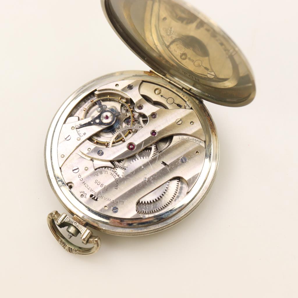 14k White Gold Howard Pocket Watch | Property Room