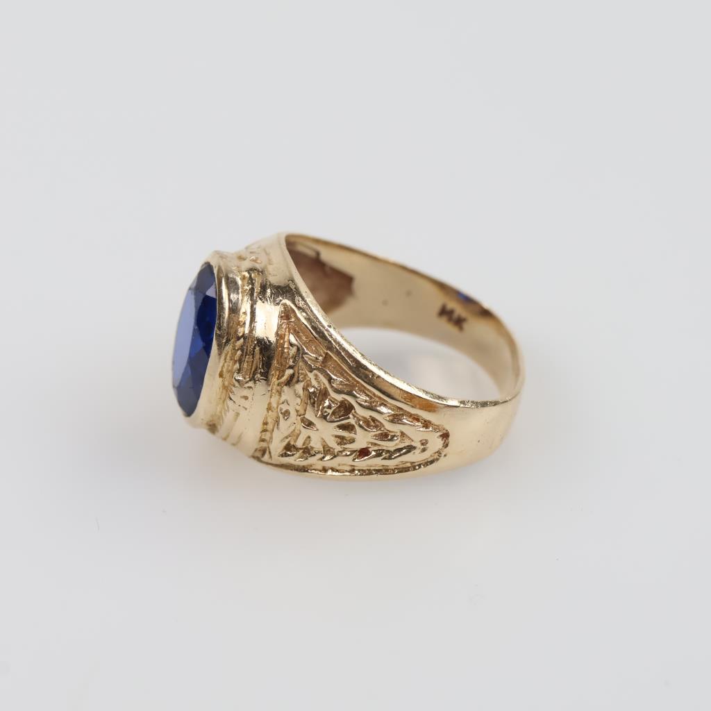 14kt Gf Blue Stone Ring Property Room