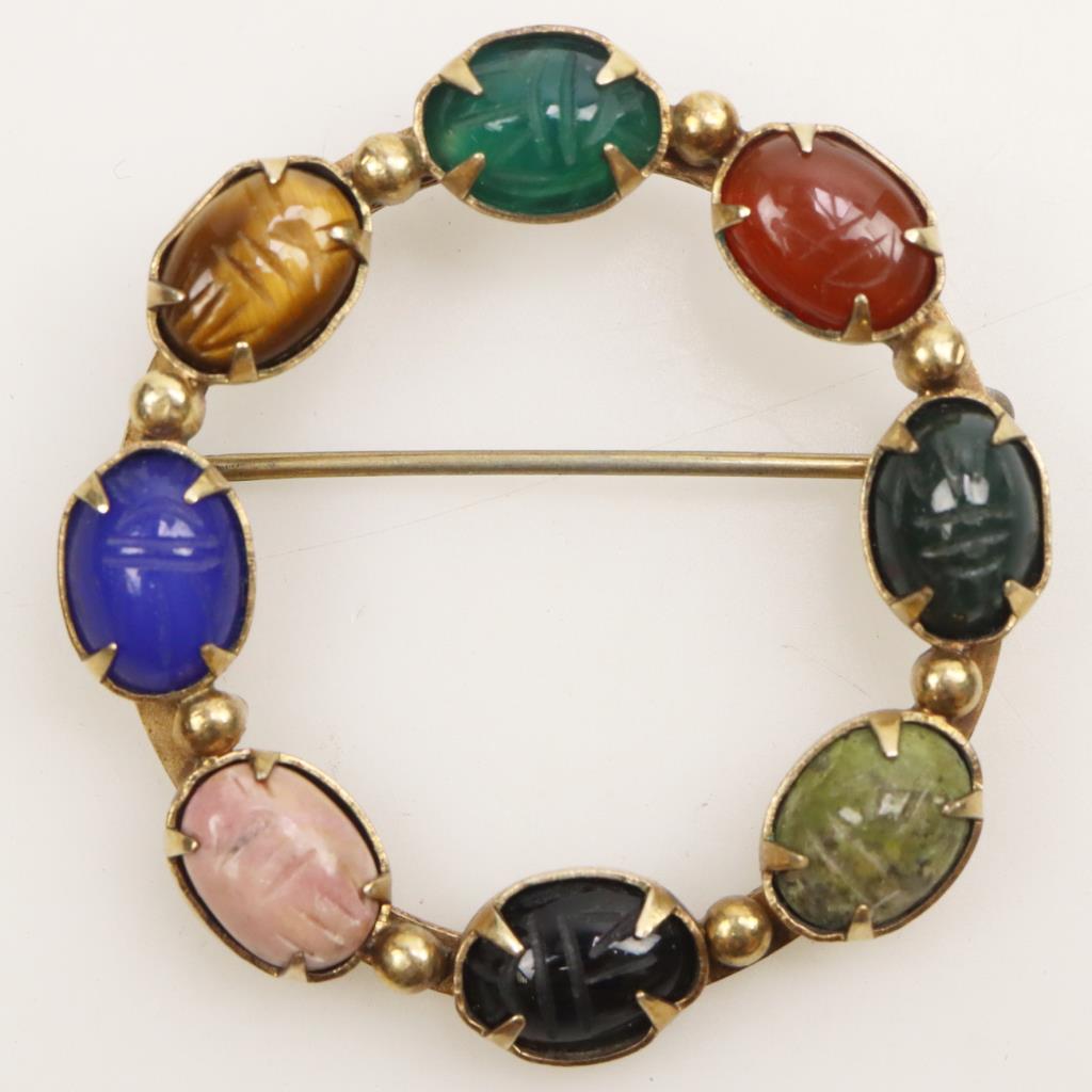 14kt GF Multi Color Stone Brooch | Property Room