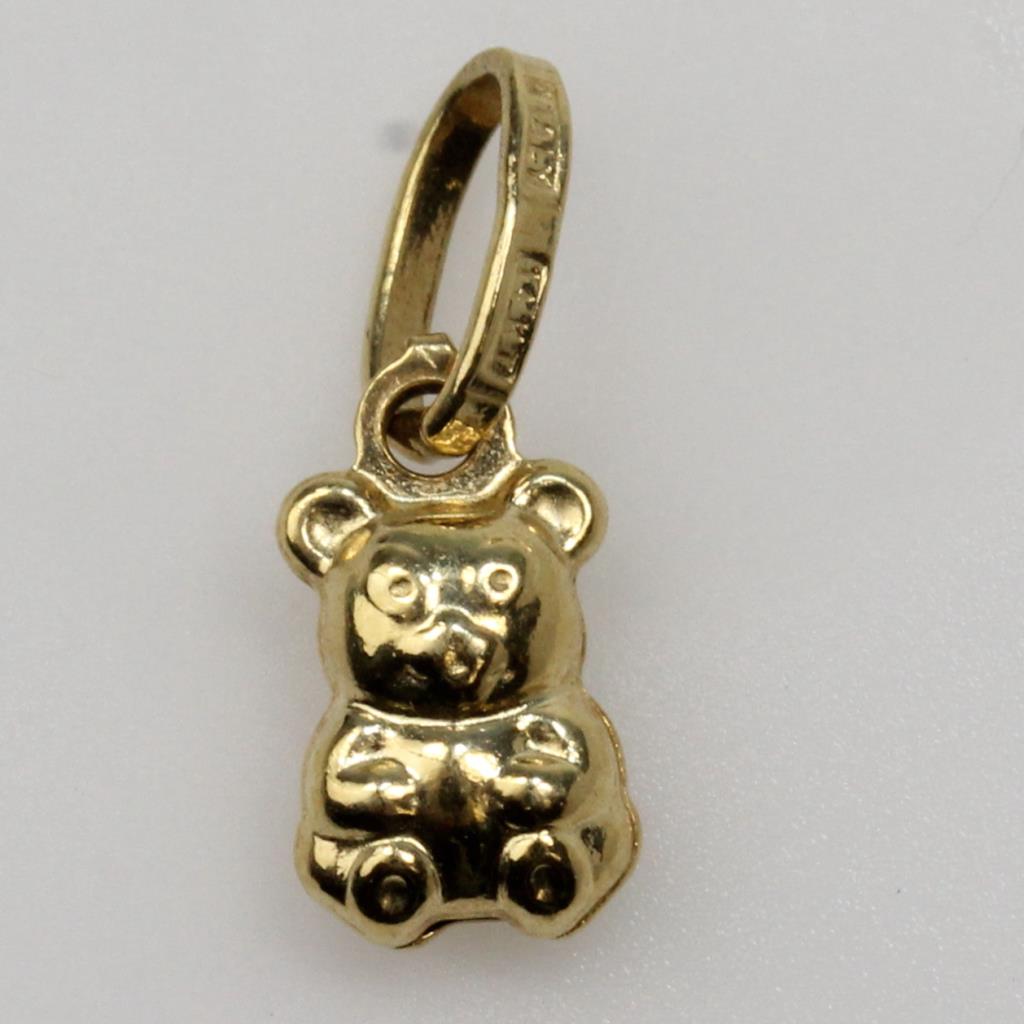 14kt Gold 0.5g Teddy Bear Shaped Pendant | Property Room