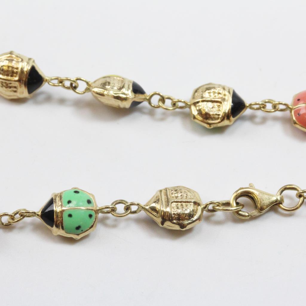 14kt Gold 3.69g Ladybug Bracelet | Property Room