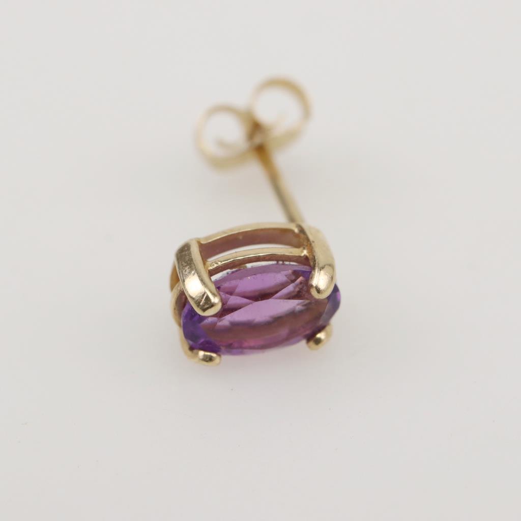14kt Gold Amethyst Single Earring | Property Room