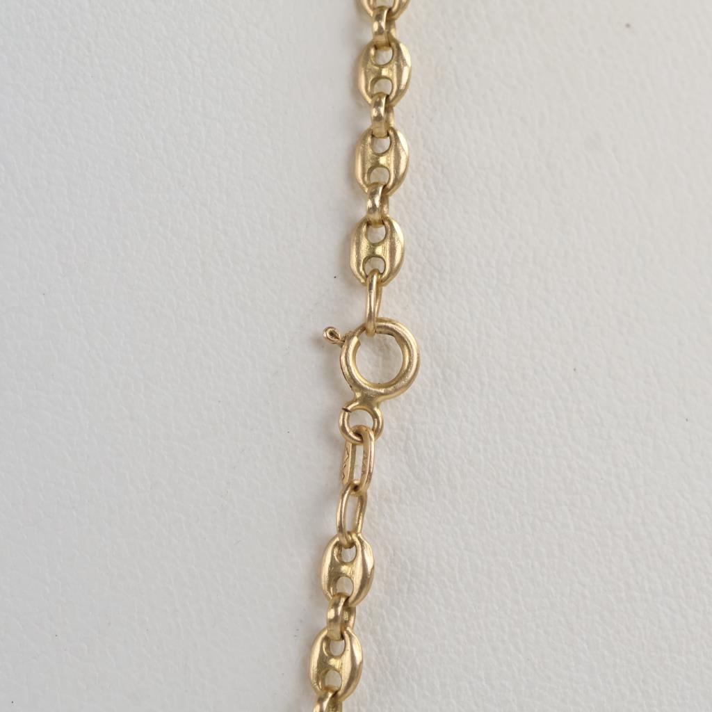 14kt Gold Anchor Chain Link Necklace | Property Room