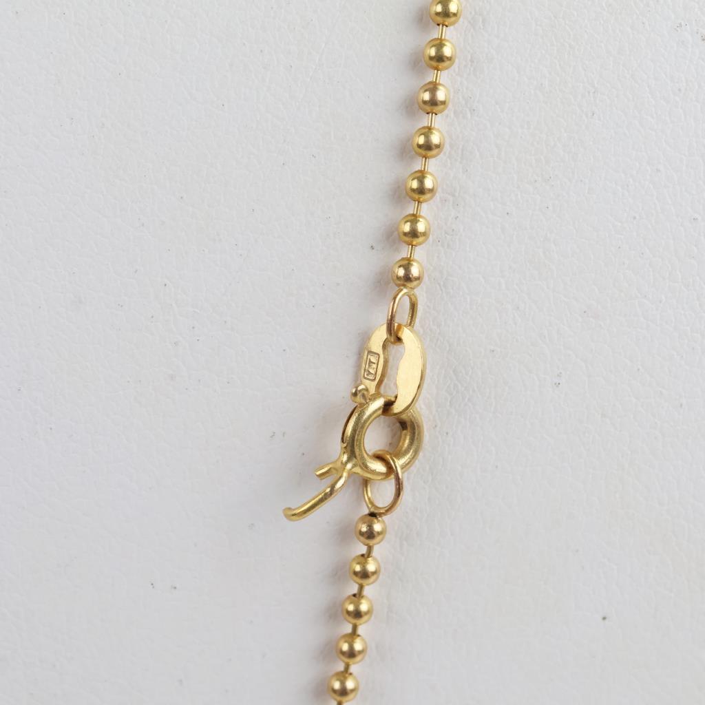 14kt Gold Ball Chain Necklace | Property Room