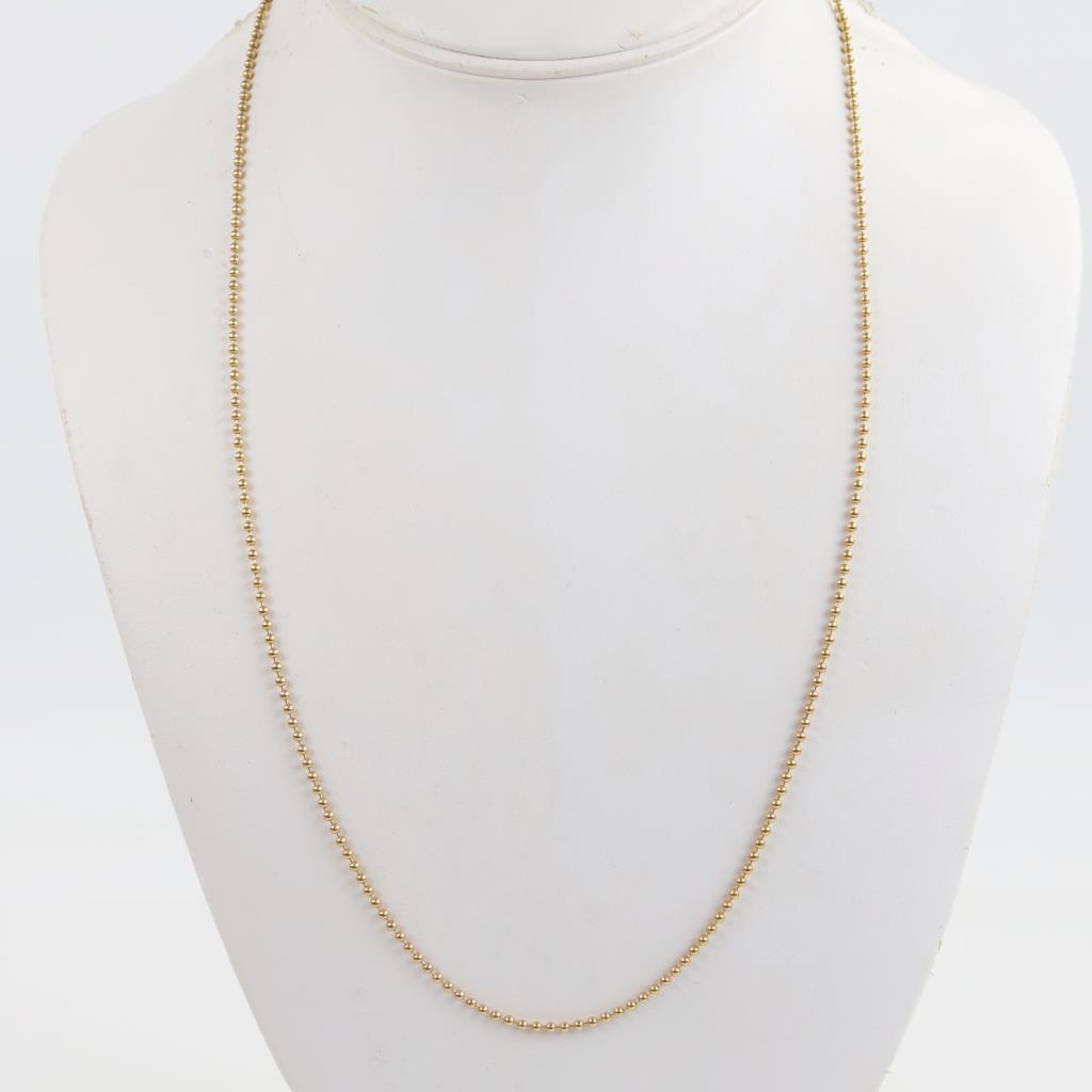 14kt Gold Ball Chain Necklace | Property Room