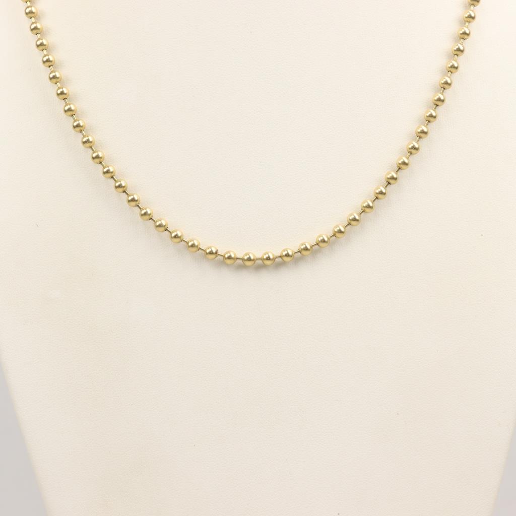 14kt Gold Ball Chain Necklace | Property Room