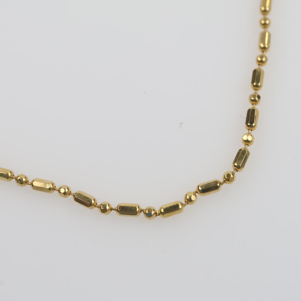 14kt Gold Bead Chain Necklace | Property Room