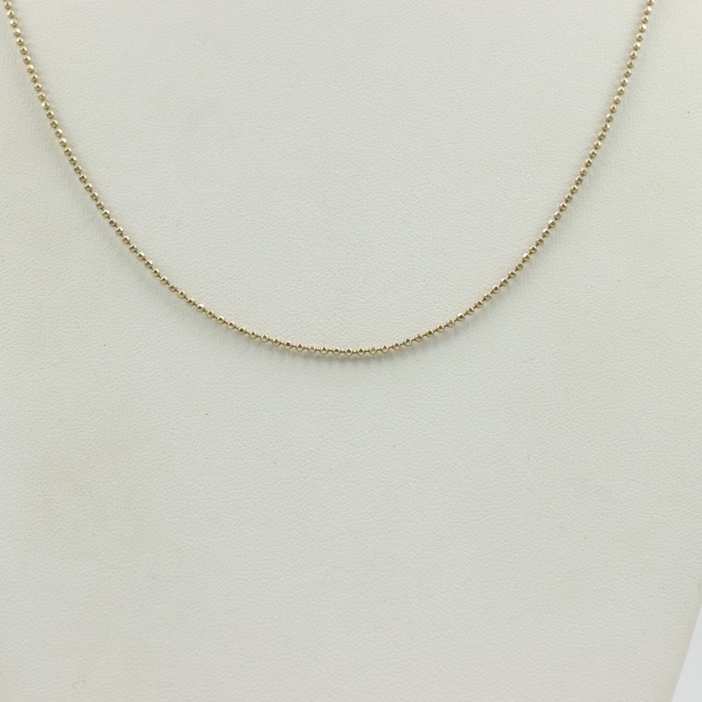 14kt Gold Bead Chain Necklace | Property Room