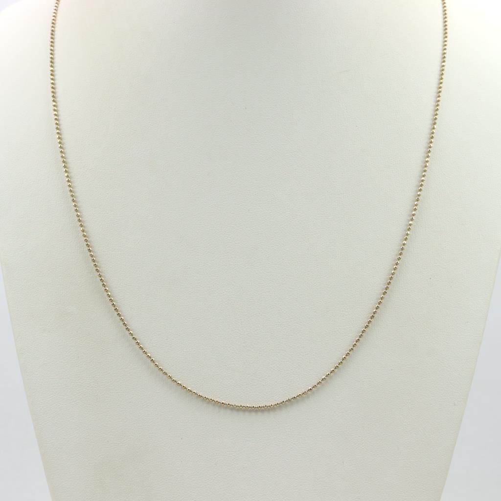 14kt Gold Bead Chain Necklace | Property Room