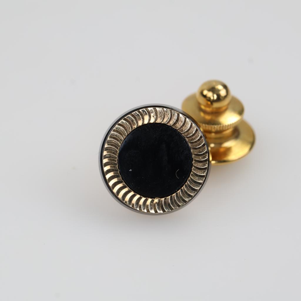 14kt Gold Black Stone Pin | Property Room