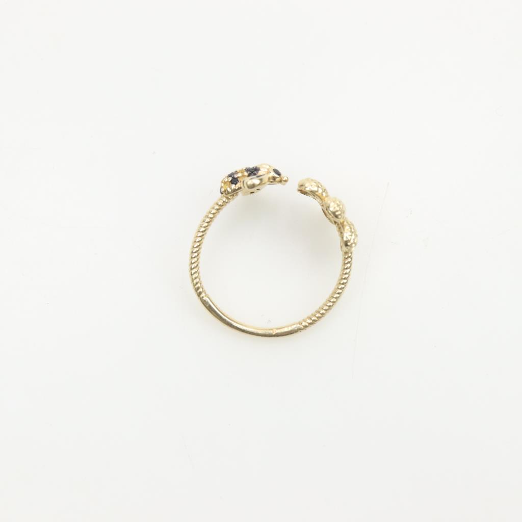 14kt Gold Blue And Yellow Spinel Bumble Bee Flower Wrap Around Ring ...