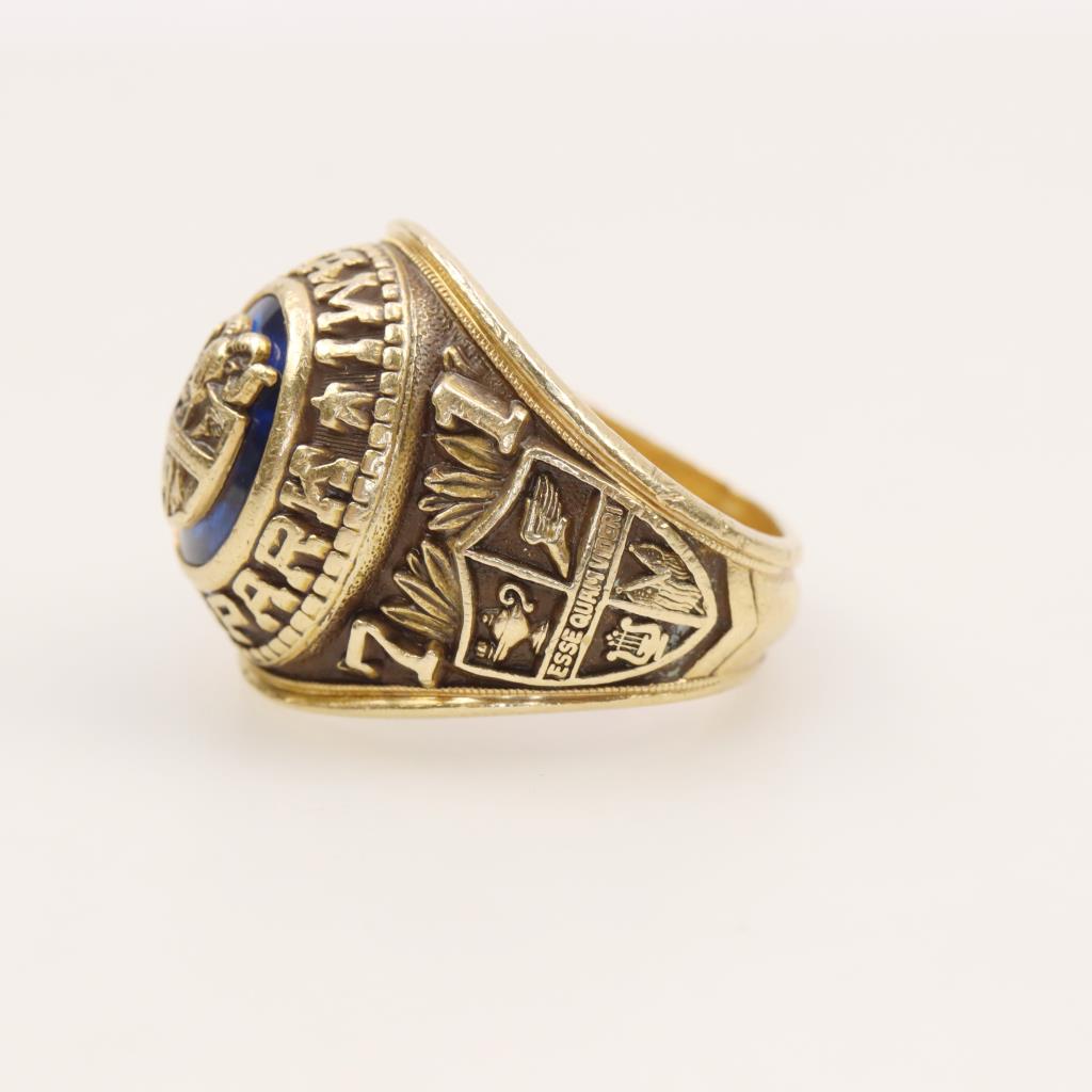 14kt Gold Blue Stone Class Ring | Property Room