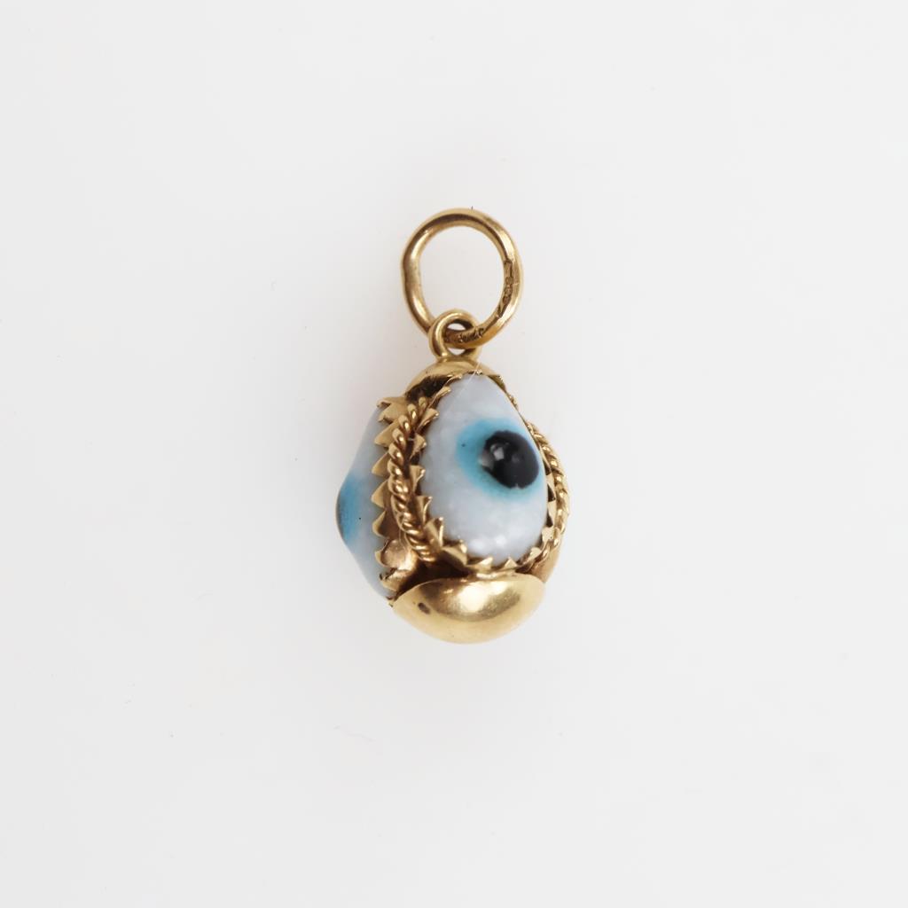 14kt Gold Blue Stone Pendant | Property Room
