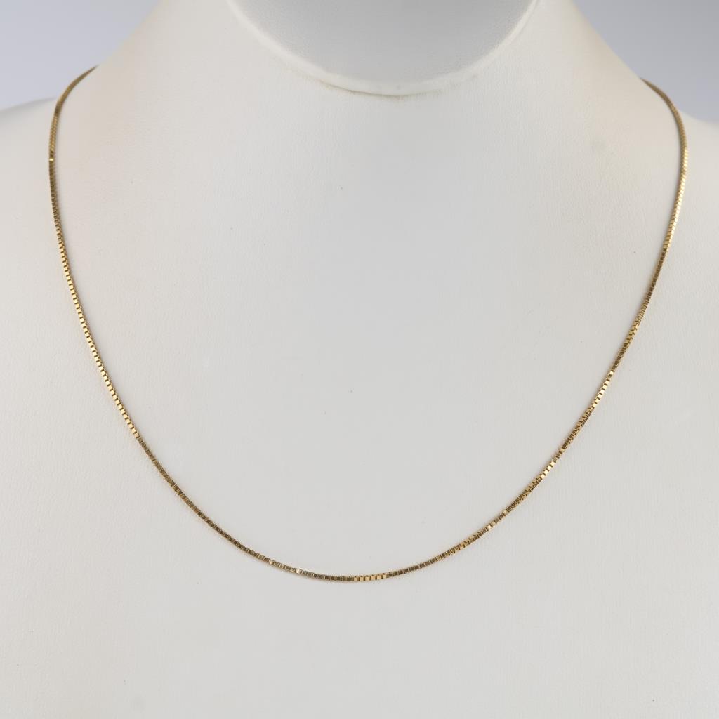 14kt Gold Box Chain Necklace | Property Room