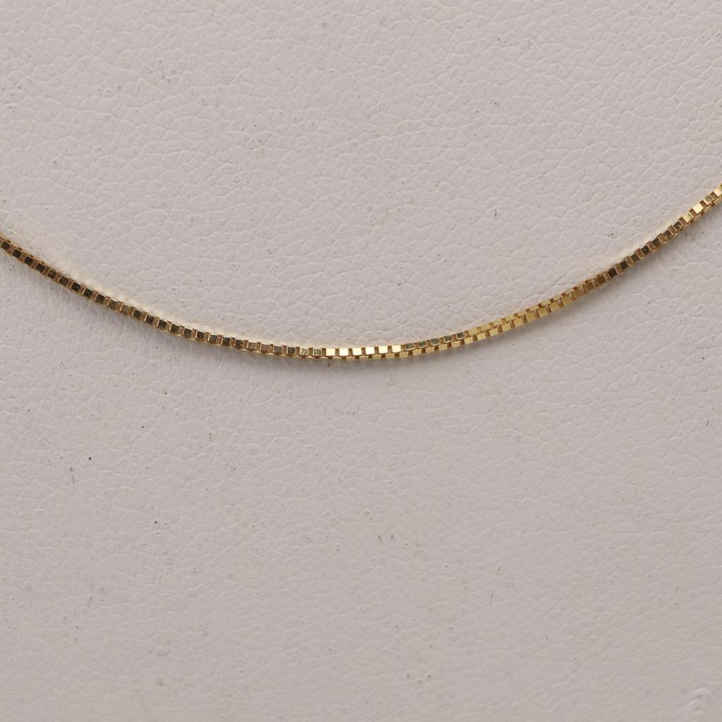 14kt Gold Box Link Necklace | Property Room