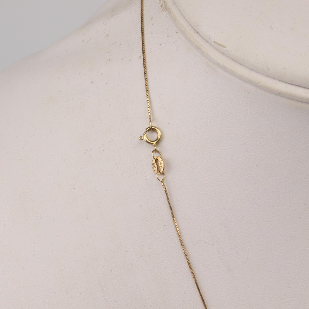 14kt Gold Box Necklace | Property Room