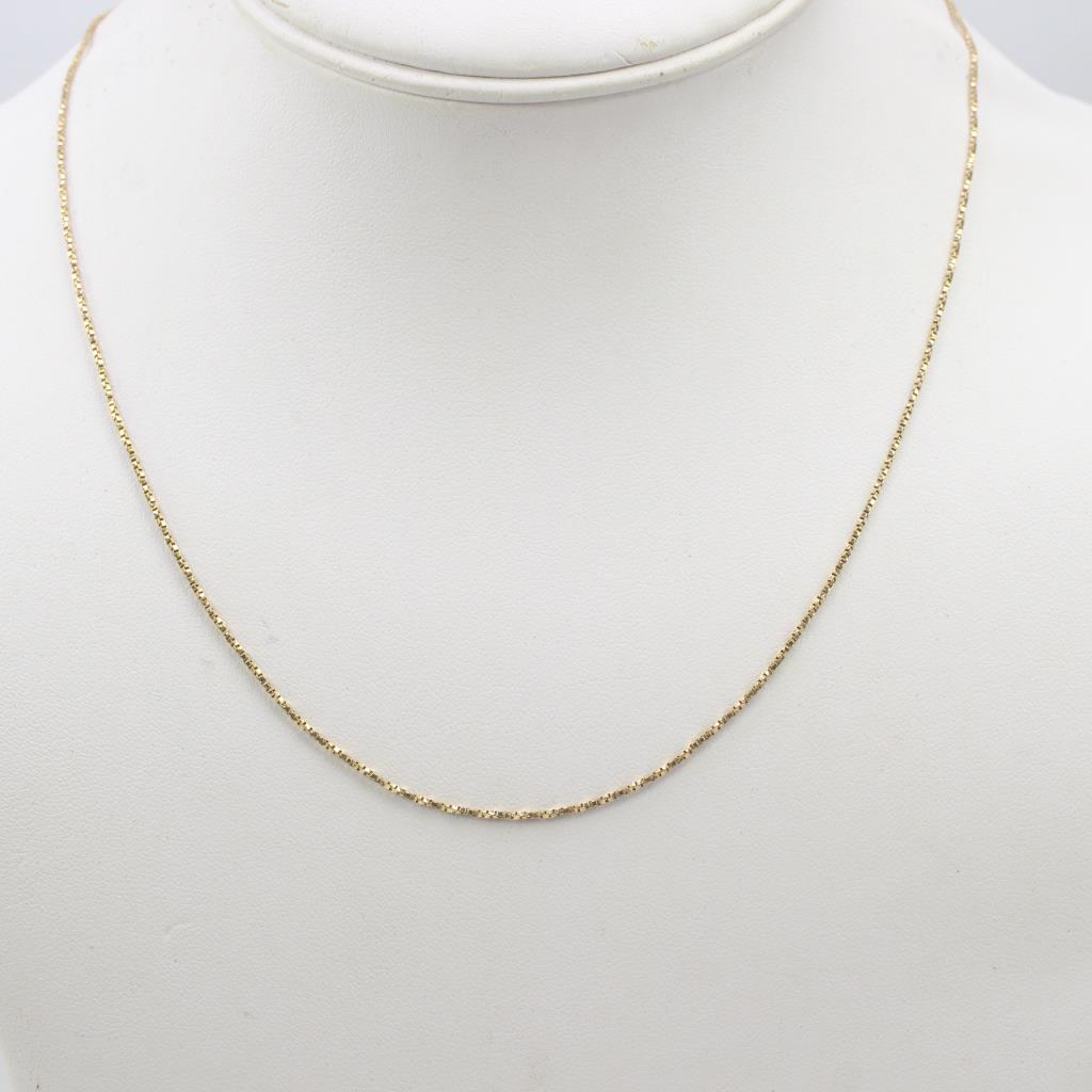 14kt Gold Box Necklace | Property Room