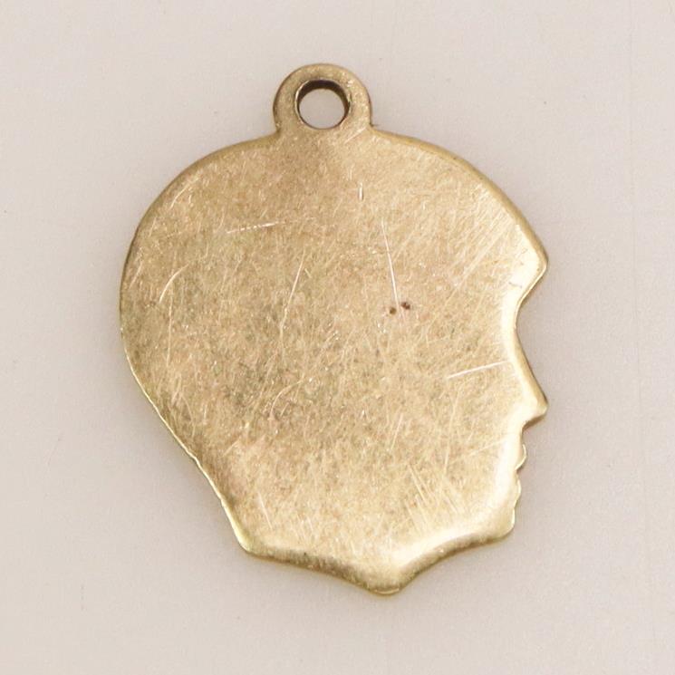 14kt Gold Boy Head Pendant | Property Room